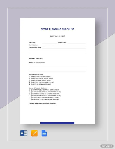 Event Planning Template - 19+ Free Word, PDF Documents Download
