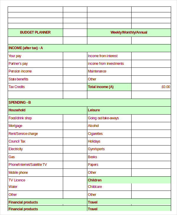 12 Monthly Budget Planner Templates AI PSD Google Docs Apple Pages