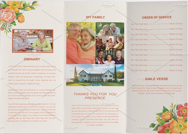 33 Printable Funeral Program Templates In AI InDesign MS Word 