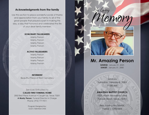 33+ Printable Funeral Program Templates in AI | InDesign | MS Word ...