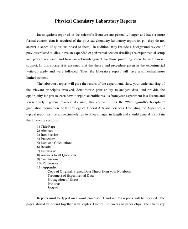 13+ Lab Report Templates - Free PDF, MS Word, Apple Pages, Google Docs ...