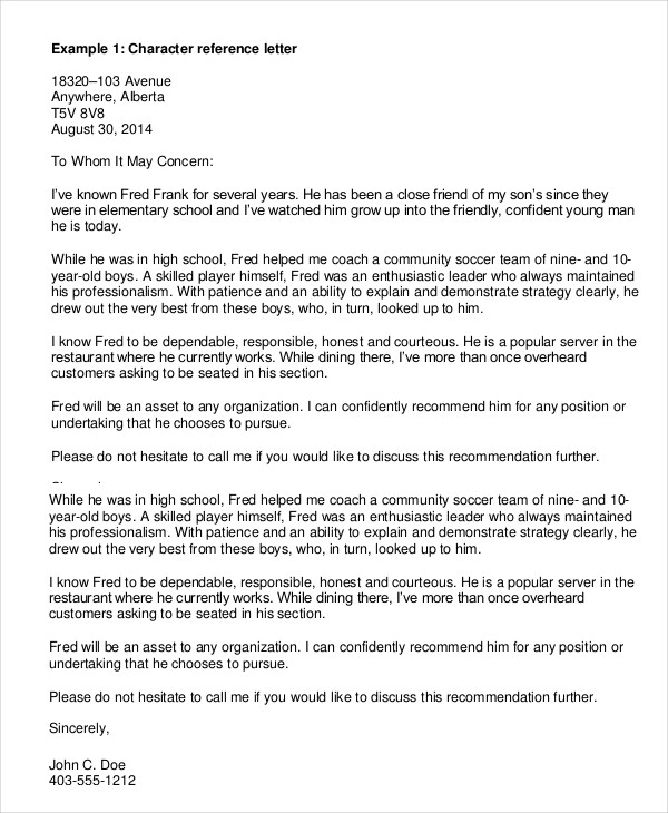 Professional Reference Letter - 16+ Sample, Example, Format