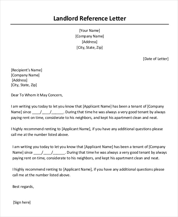 Professional Reference Letter 16 Sample Example Format