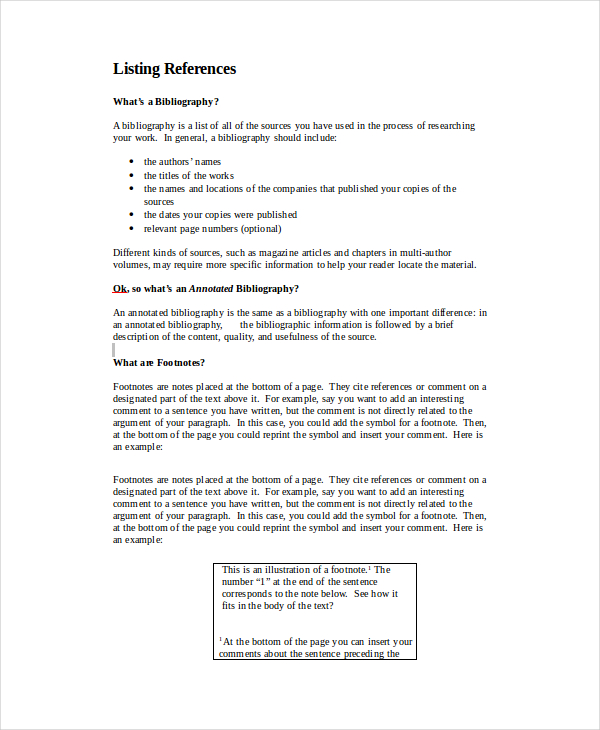 Reference List - 8+ Free PDF, Word Documents Download