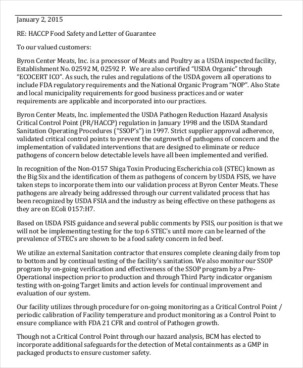 21+ Sample Letters of Guarantee - PDF, Word, Apple Pages, Google Docs