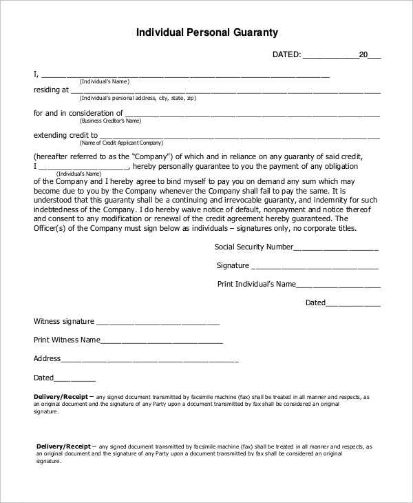 21 Sample Letters Of Guarantee PDF Word Apple Pages Google Docs