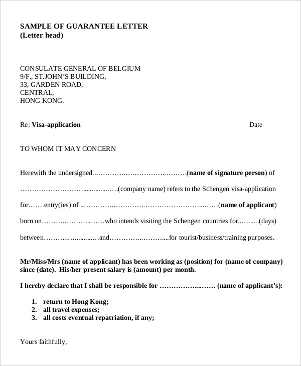 21+ Sample Letters of Guarantee - PDF, Word, Apple Pages, Google Docs