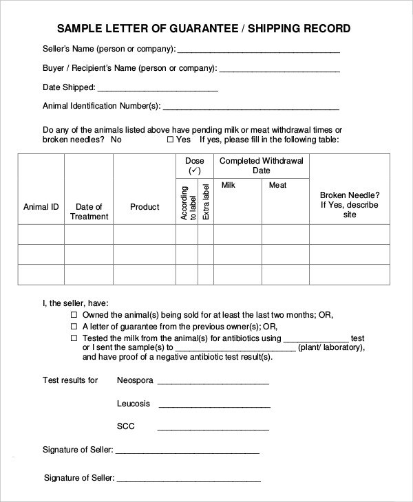 21+ Sample Letters of Guarantee - PDF, Word, Apple Pages, Google Docs