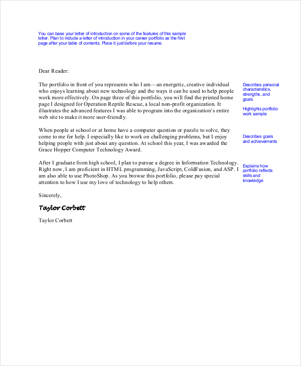 18+ Letter of Introduction Examples - PDF, DOC