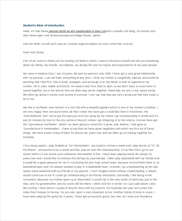 18+ Letter of Introduction Examples - PDF, DOC