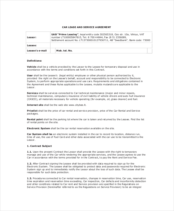 9+ Lease Purchase Agreement - Word, PDF, Google Docs, Apple Pages