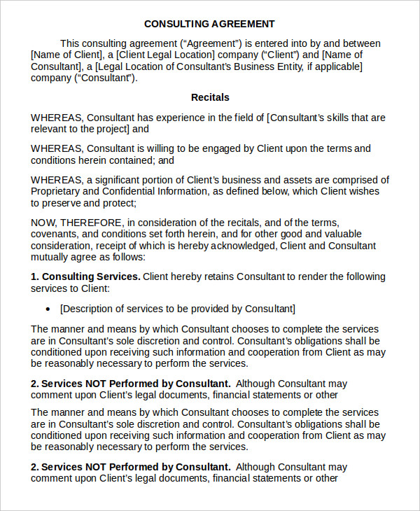 18 Consulting Agreement Templates