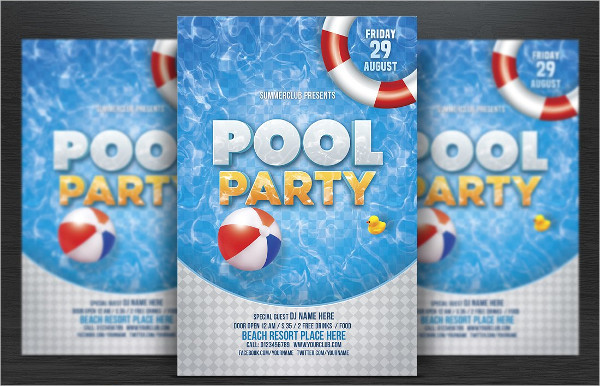 33+ Printable Pool Party Invitations - PSD, AI, EPS, Word