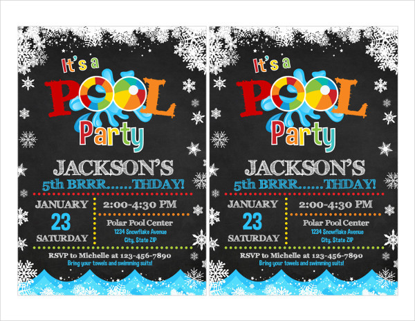 33+ Printable Pool Party Invitations - PSD, AI, EPS, Word