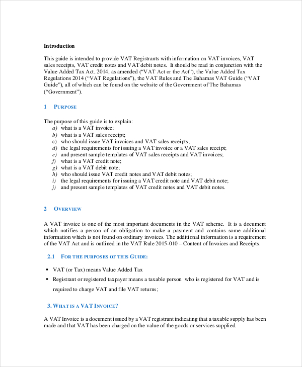 Vat Invoice - 9+ Free PDF, Word Documents Download