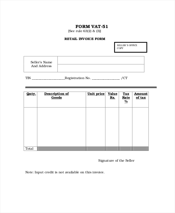 Vat Invoice - 9+ Free PDF, Word Documents Download
