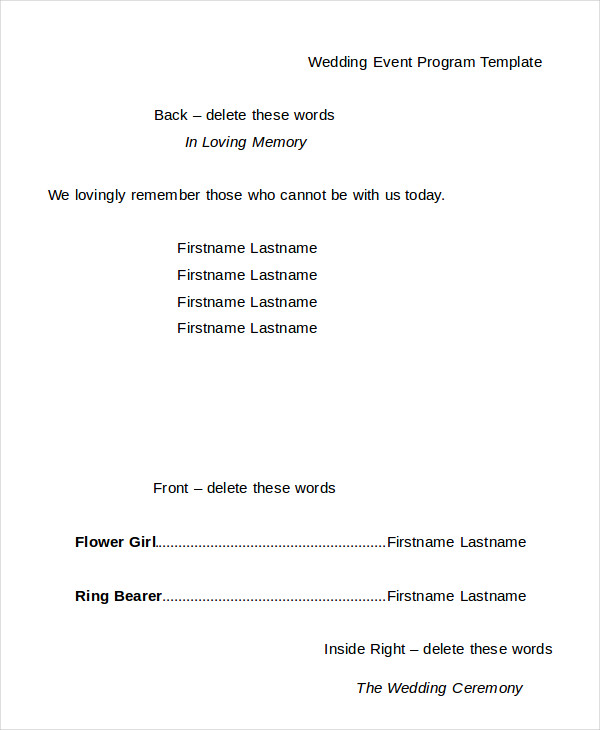 Free 46+ Event Program Templates, PSD, AI