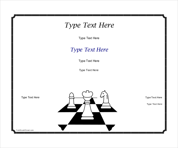 Chess Certificates - 8+ Word, PSD Format Download