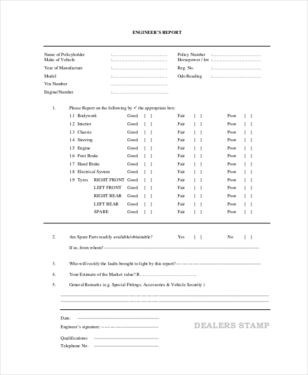 16+ Vehicle Report Templates - PDF, Docs, Word
