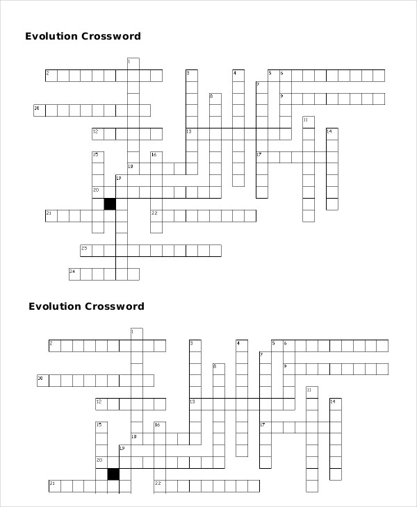 Free Printable Crossword Puzzle - 14+ Free PDF Documents Download