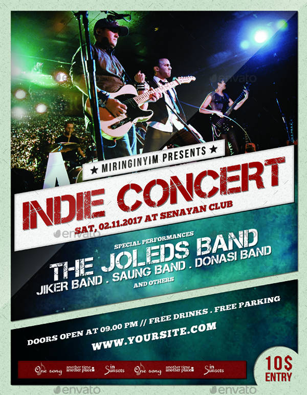 Beautiful Concert Poster Designs 21 Free Template