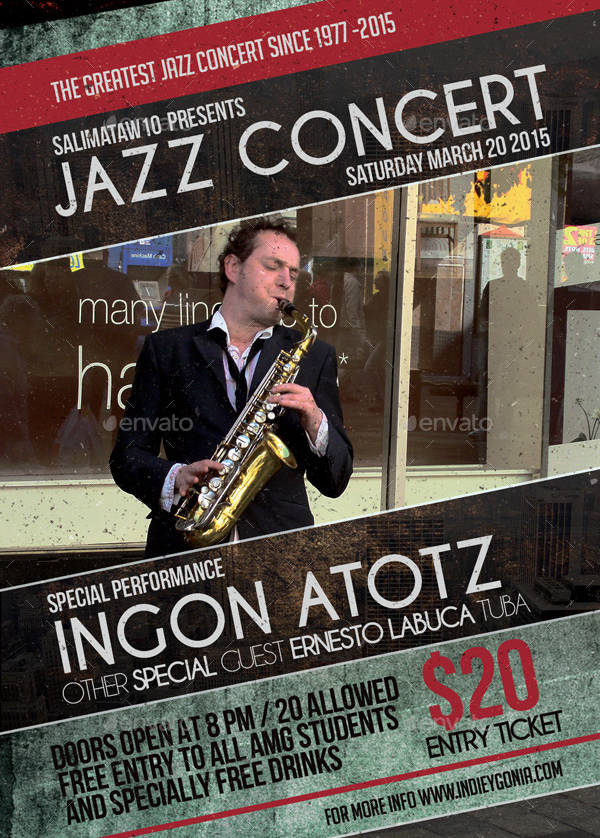 Beautiful Concert Poster Designs 21 Free Template