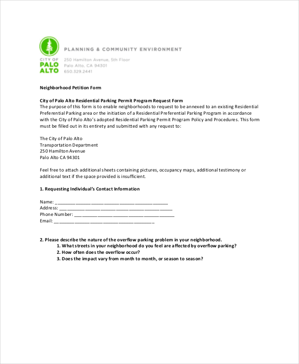 Petition Template 16 Word PDF Documents Download