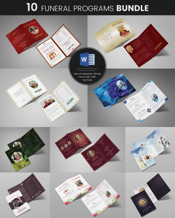 Funeral Program Template - 23+ Free Word, PDF, PSD Format Download