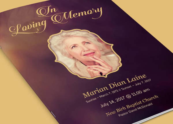 Funeral Program Template - 23+ Free Word, PDF, PSD Format Download