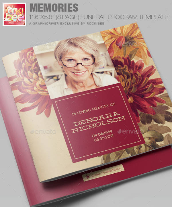 Funeral Program Template - 23+ Free Word, PDF, PSD Format Download