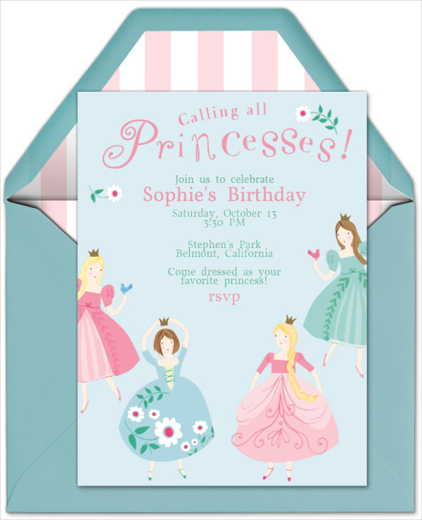 Princess Dress Invitations
