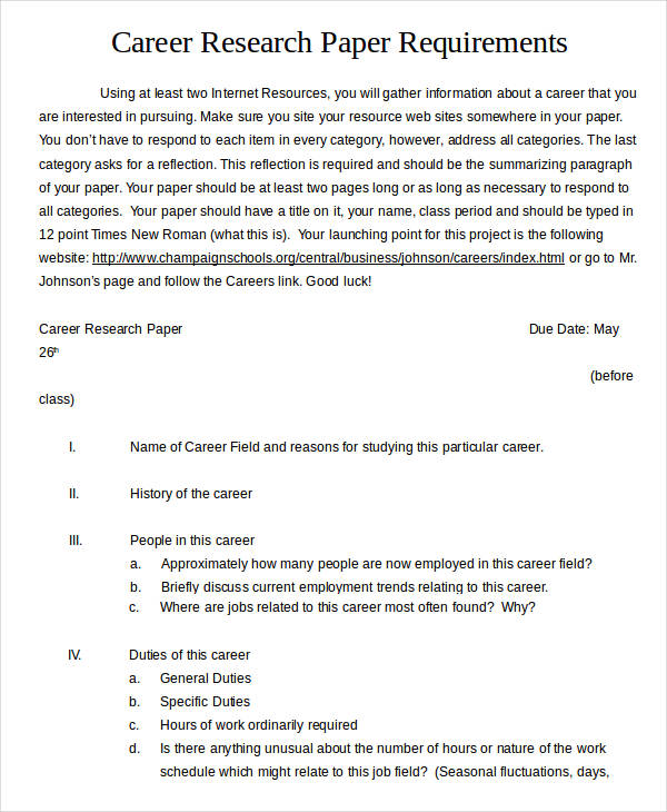 Printable Research Paper Outline Template - 8+ Free Word, PDF Documents ...