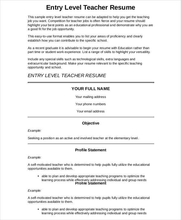 9+ Preschool Teacher Resume Templates - PDF, DOC