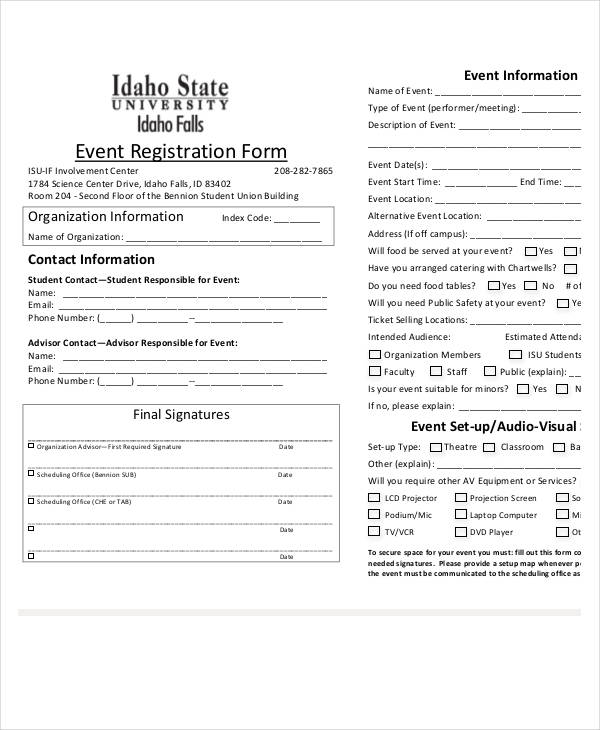 Registration Form Template - 15+ PDF, Word Documents Download