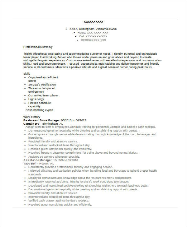 Store Manager Resume - 14+ PDF, Word Documents Download