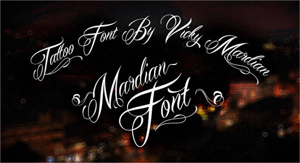 10+ Cursive Tattoo Fonts