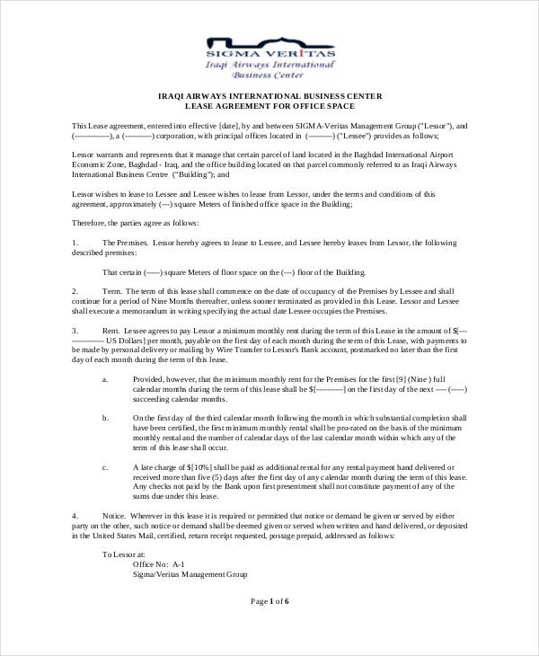 Sublease Contract 8 Word PDF Google Docs Documents Download