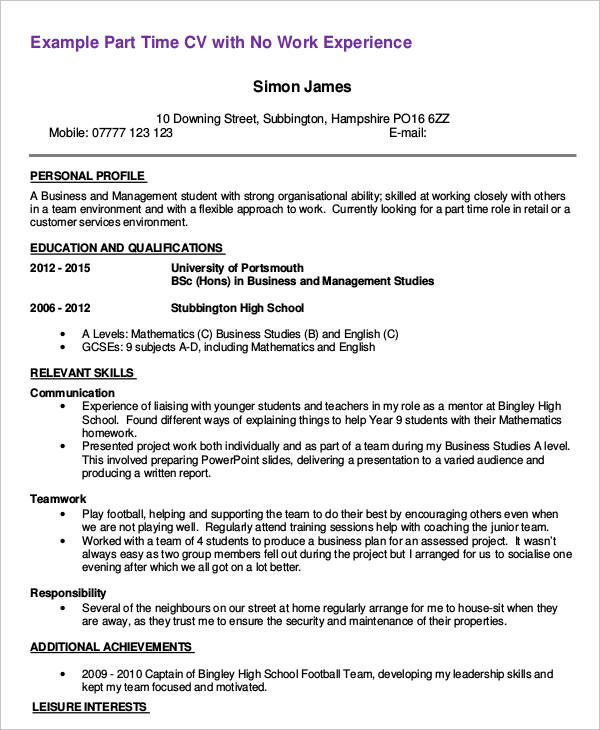 First Job Resume - 7+ Free Word, PDF Documents Download