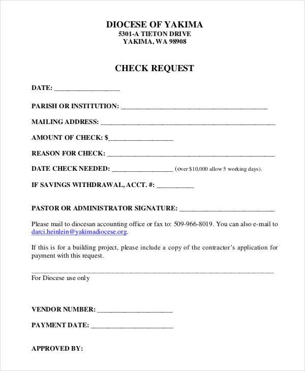 Check Request Form - 11+ Free Word, PDF Documents Download