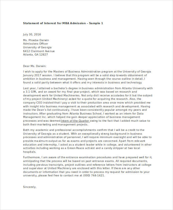 Letter Of Interest College How To Write A Cover Letter