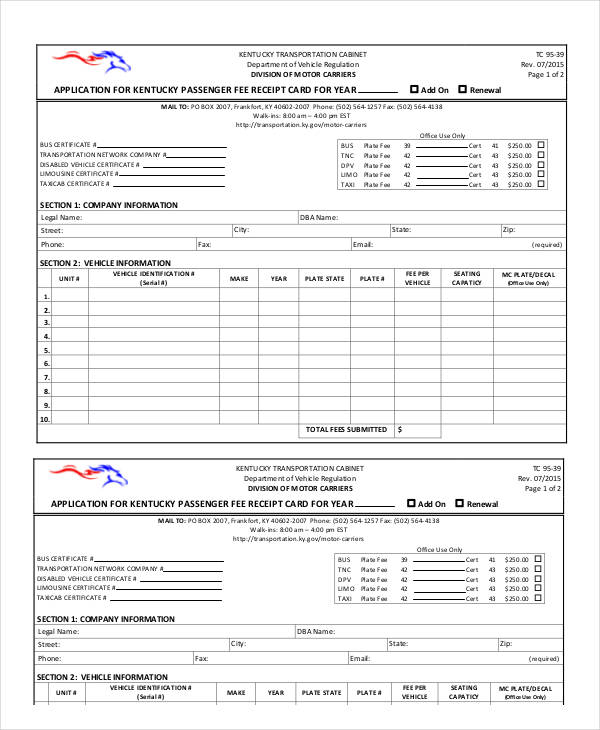 6+ Sample Taxi Receipt Templates - Free Sample, Example Format Download