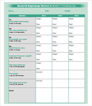 Workout Log Template - 8+ Free Word, PDF Documents Download