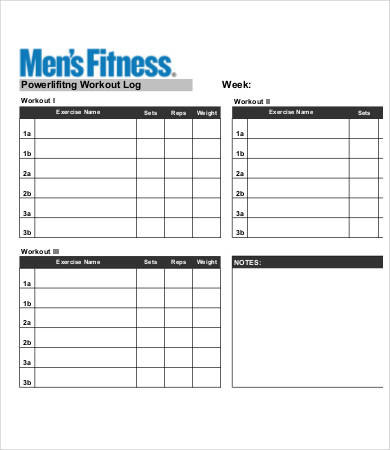 Workout Log Template - 8+ Free Word, PDF Documents Download