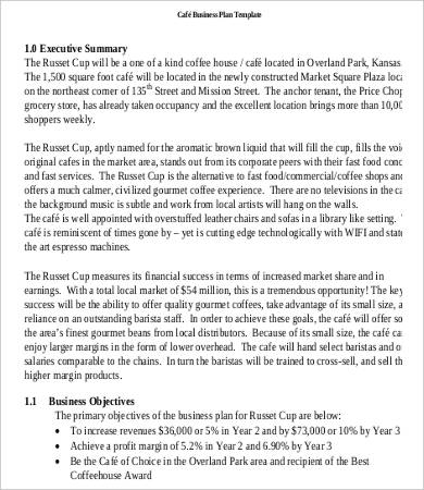 Coffee Shop Business Plan - 16+ Free Word, PDF Documents Download