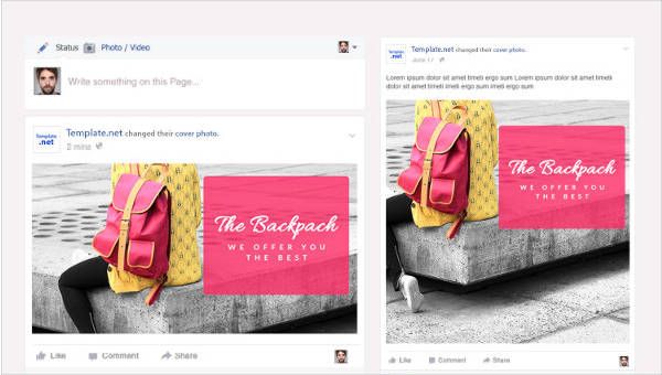 10 Free Facebook Post Templates Business Travel Fashion
