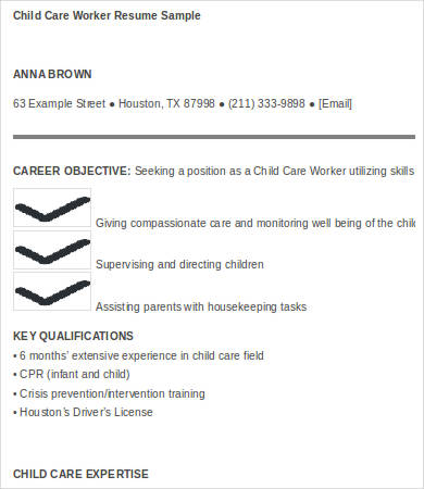 8+ Child Care Resume Templates - PDF, DOC