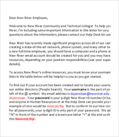 8+ New Employee Welcome Letters