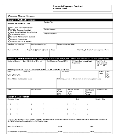22+ Sample Employee Contract Templates - Word, Google Docs, Apple Pages