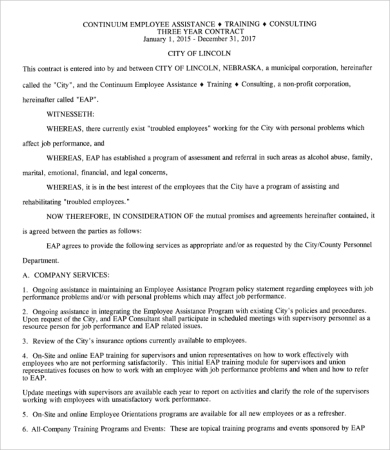 22+ Sample Employee Contract Templates - Word, Google Docs, Apple Pages