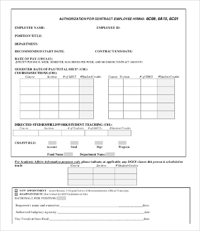 22+ Sample Employee Contract Templates - Word, Google Docs, Apple Pages